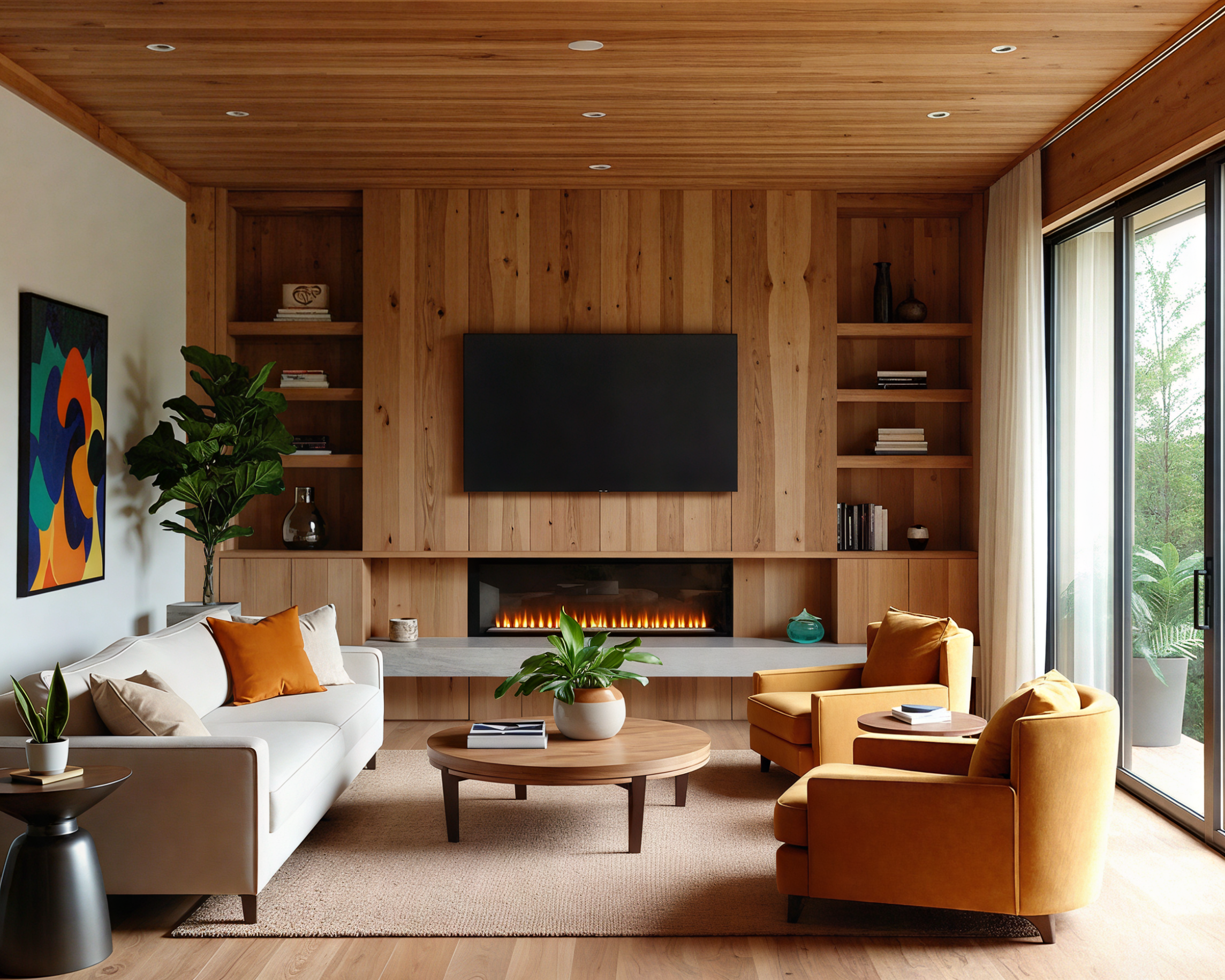 Living Room Layout With Fireplace and TV | Design Guide – Rocabu Designs