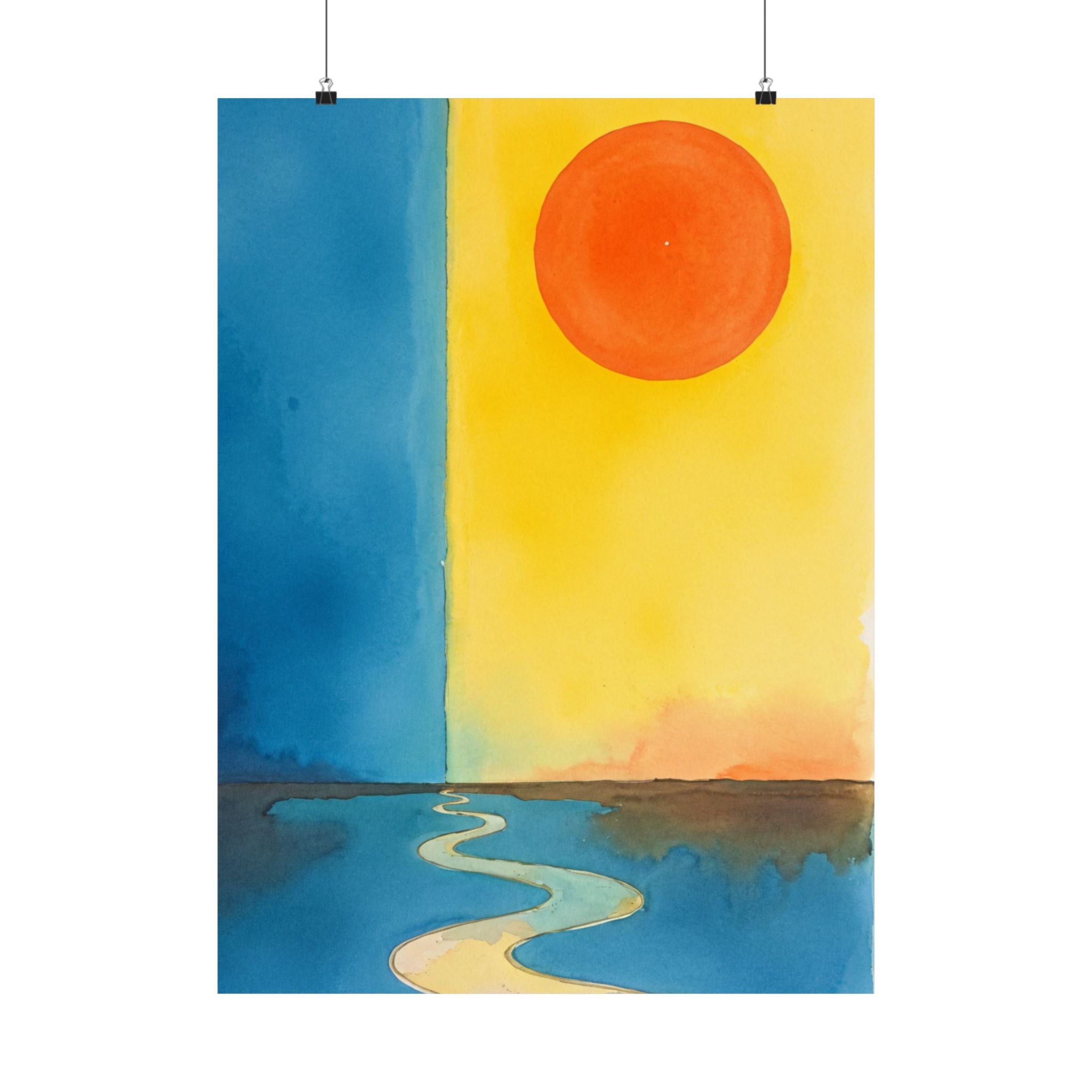 Vertical Poster - Pathway to Horizon: Day & Night Balance – Rocabu Designs